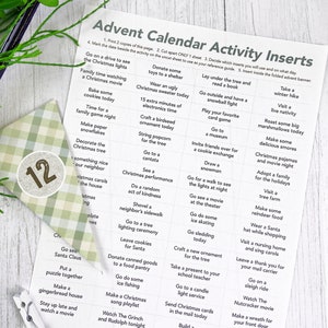 Christmas Advent Calendar With Scriptures for Kids Printable Nativity ...