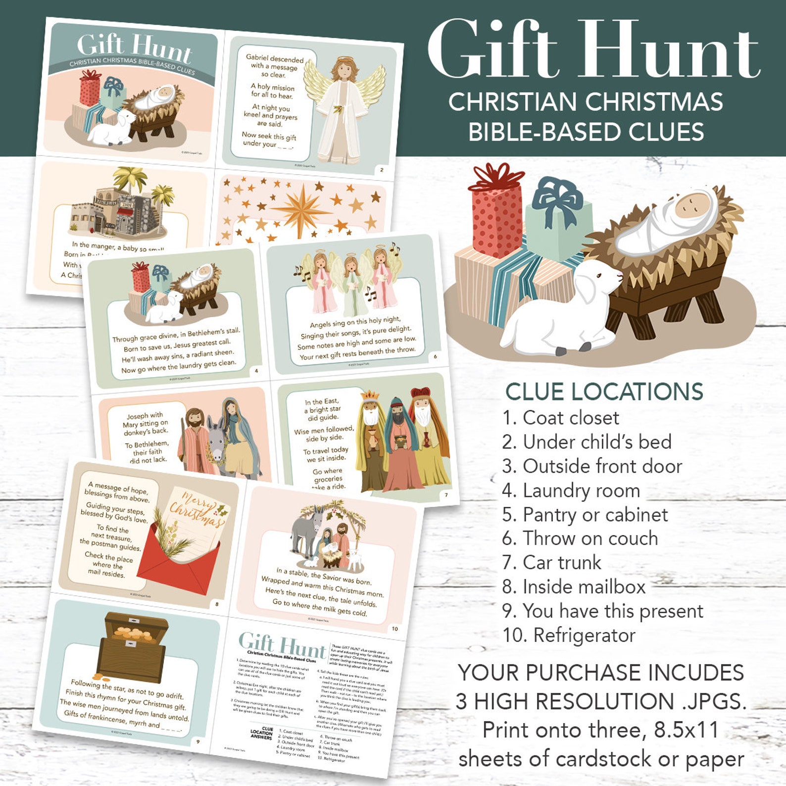 Scavenger Christmas Gift Hunt Indoor Scavenger Hunt Christmas Riddles ...