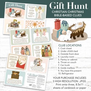 Christian Christmas Gift Hunt Indoor Scavenger Hunt Christmas Riddles ...
