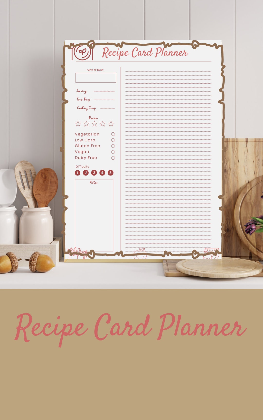 Recipe Planner Printable - Etsy