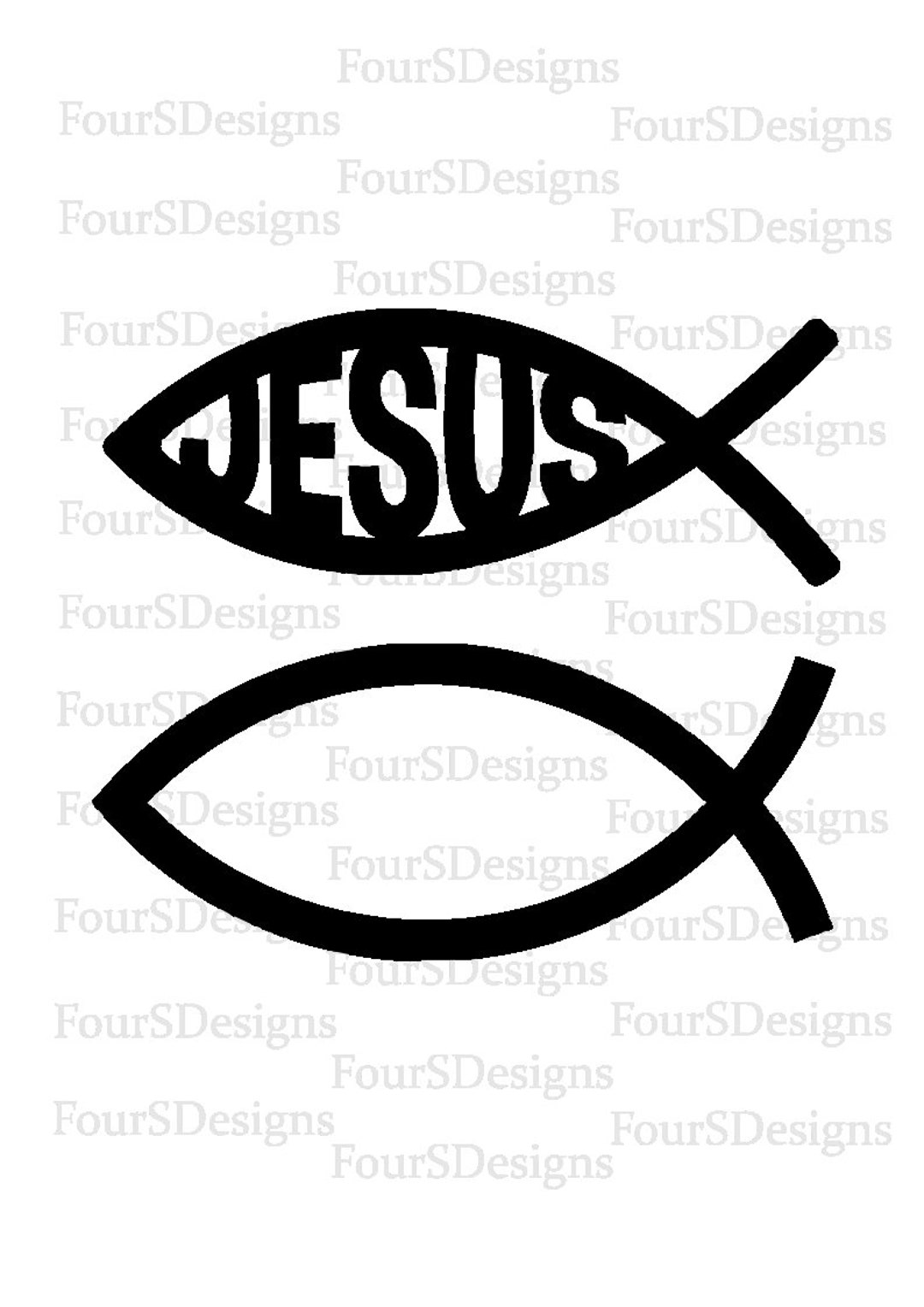 Christian Fish Svg, Jesus Fish Svg, Ichthys Svg, Religious Fish Symbol ...