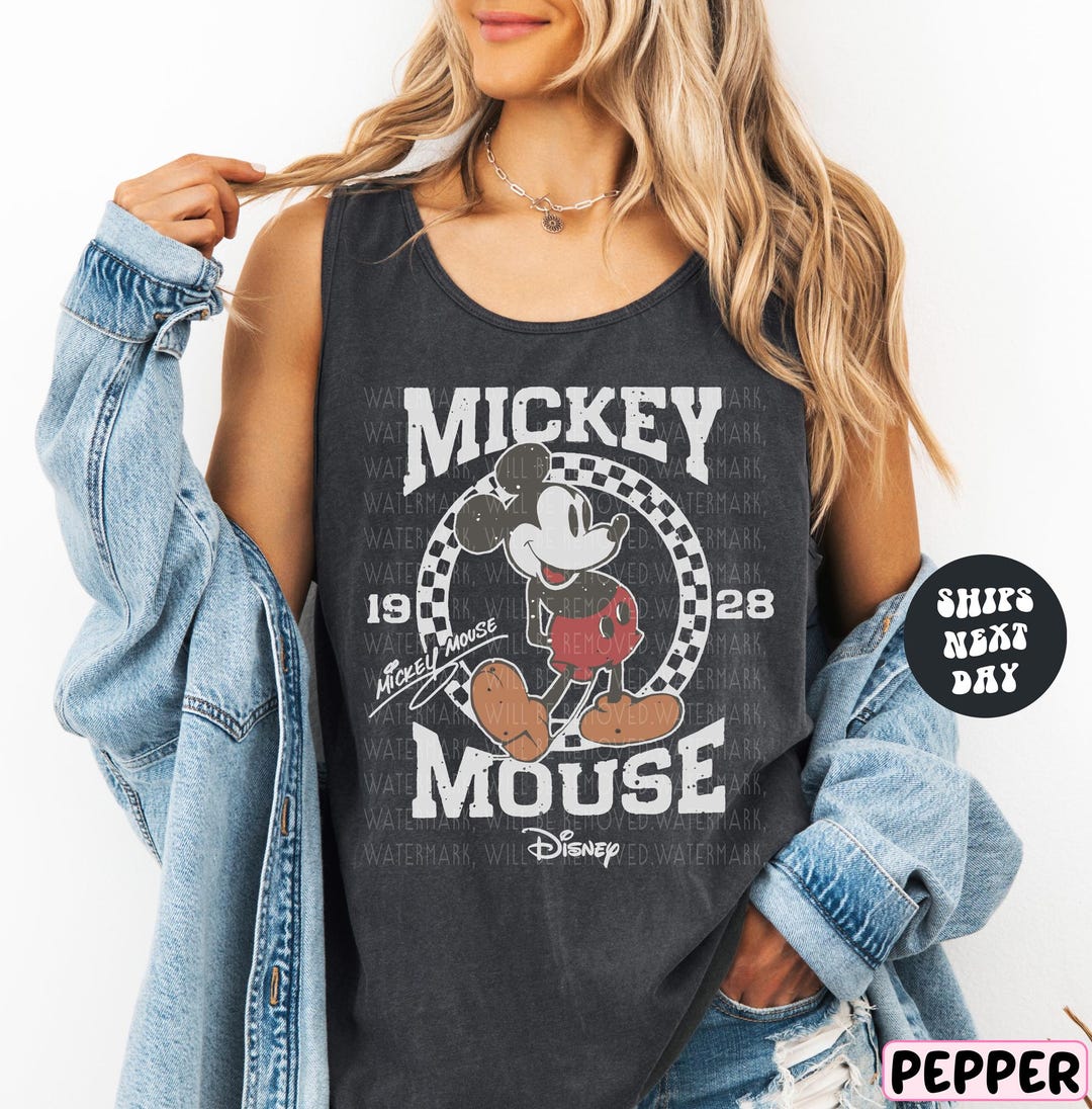 Disney Tank Top Mickey Mouse Comfort Colors® Tank Top Retro Mickey ...