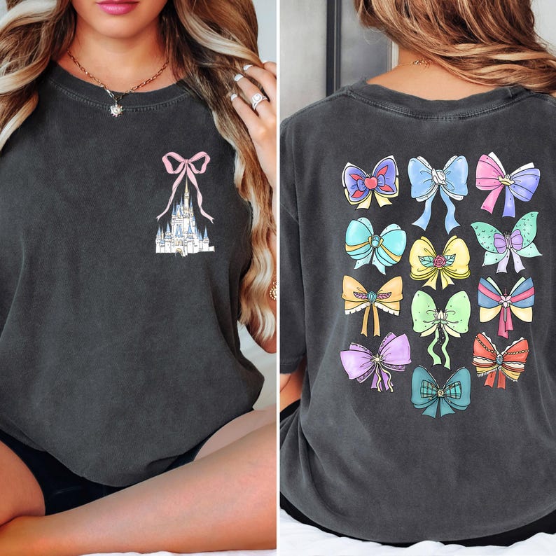 Disney Princess Coquette Comfort Colors® Shirt Princess Bow Sweatshirt ...