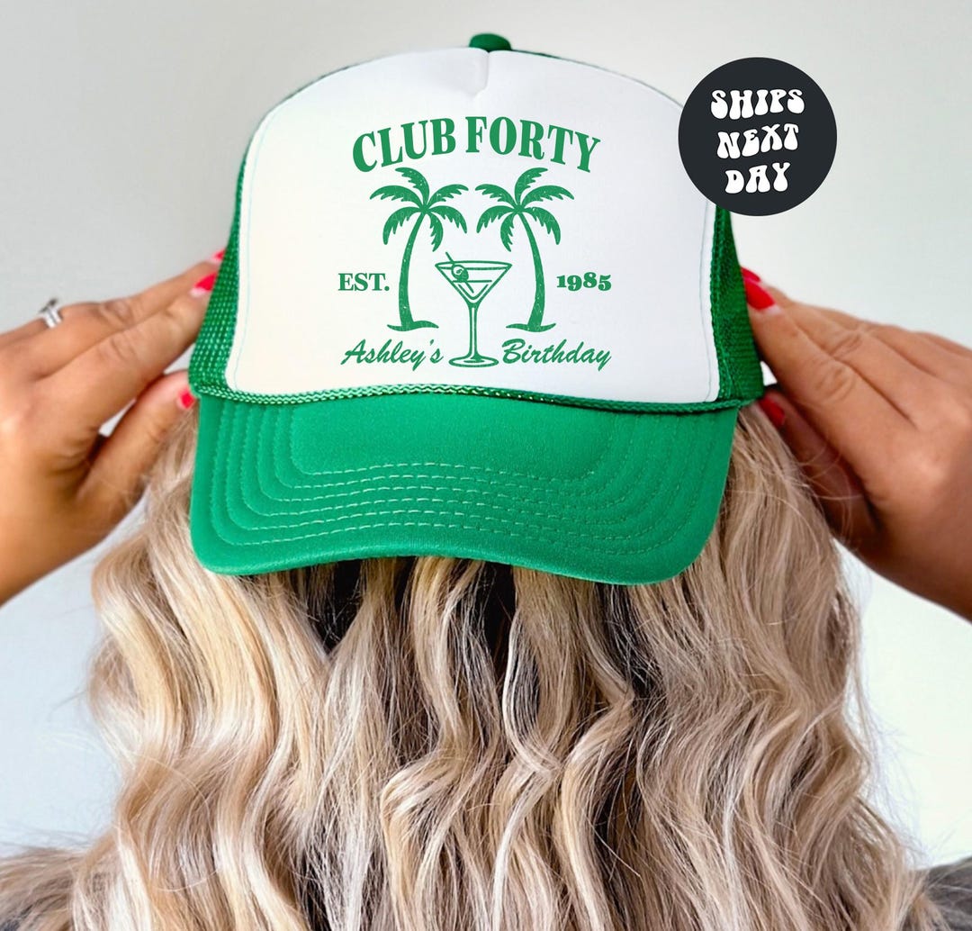 Custom Social Club Hats Birthday Party Trucker Hats Beach Birthday Hat ...