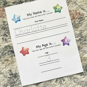 Personalized Morning Menu for Toddlers | Custom Name & Age + 21 ...