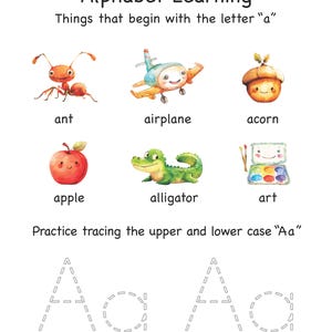 Alphabet Learning Activity Pages - Etsy