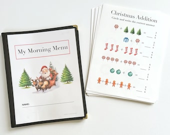 Christmas Preschool Morning Menu - Etsy