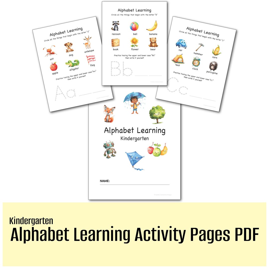 Alphabet Learning Book – ABC Tracing, Letter Sounds, Preschool ...