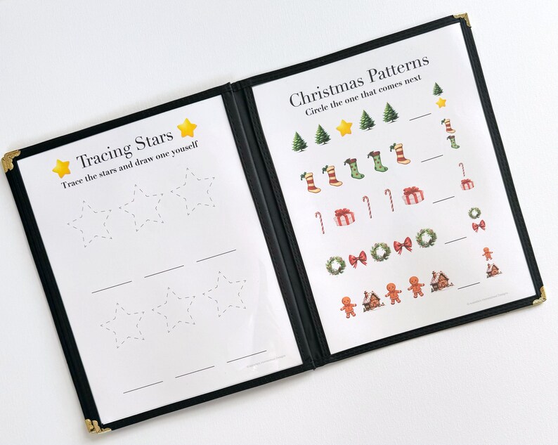 Christmas Morning Menu | Preschool Activity Book (printable) - Etsy