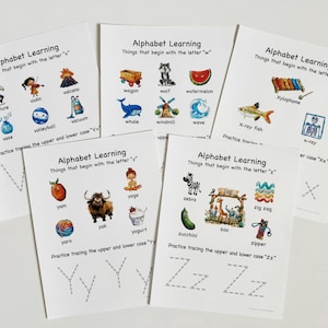 Alphabet Learning Activity Pages - Etsy
