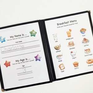 Personalized Morning Menu for Toddlers | Custom Name & Age + 21 ...