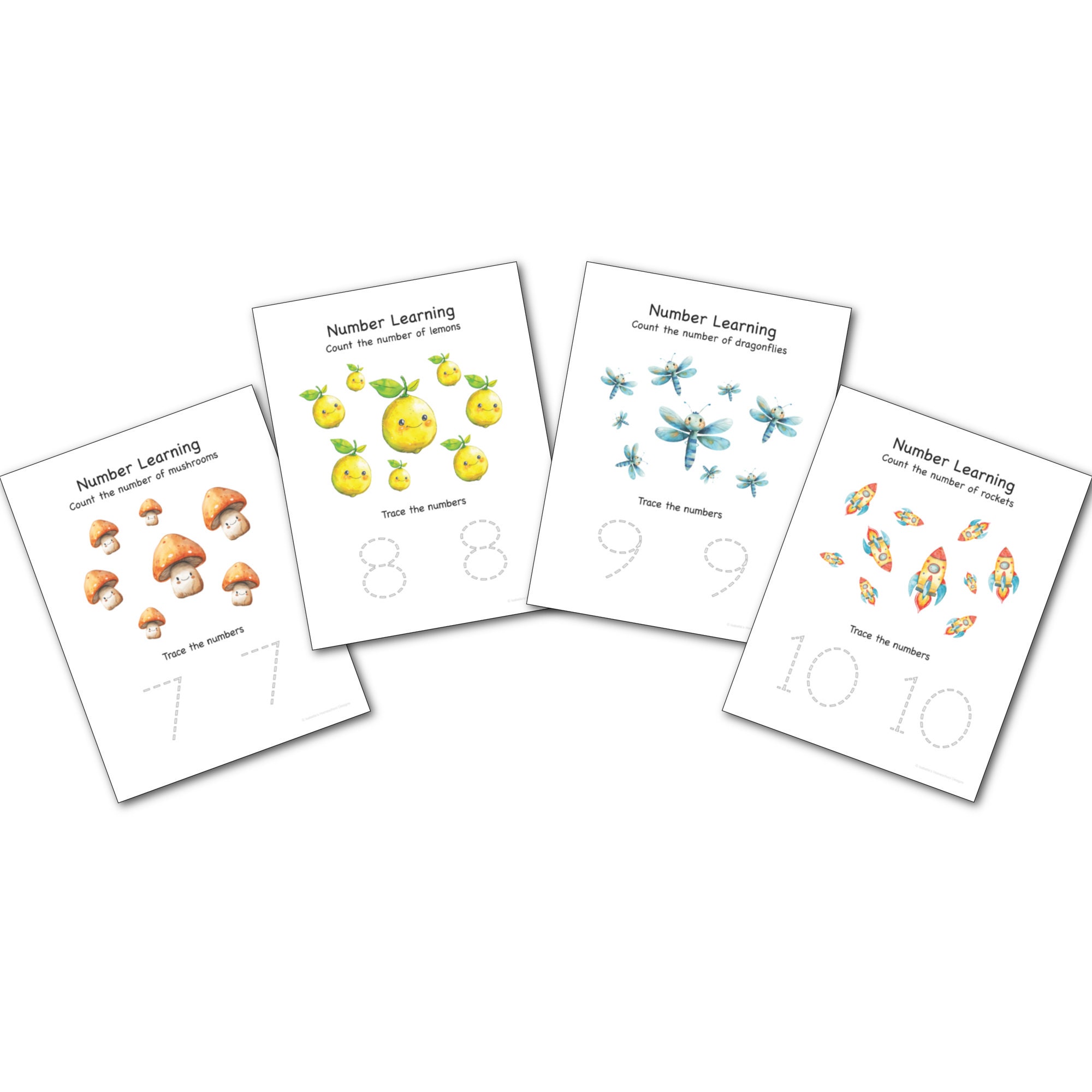 Number Tracing Activity Pages | Preschool & Kindergarten (PDF) - Etsy