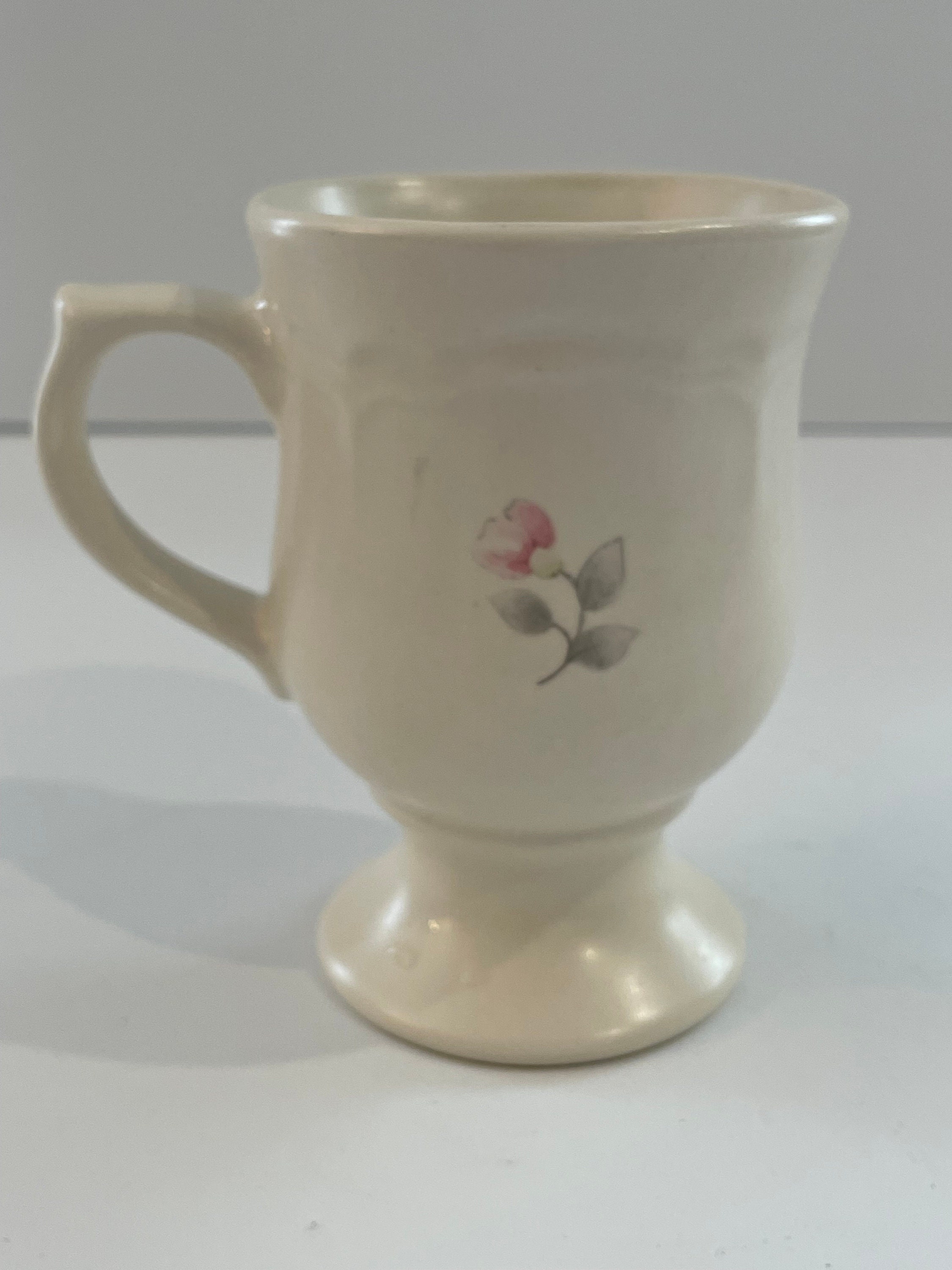 Pfaltzgraff, Tea Rose Pattern, Pedestal Mug, Vintage, Cream Base With ...