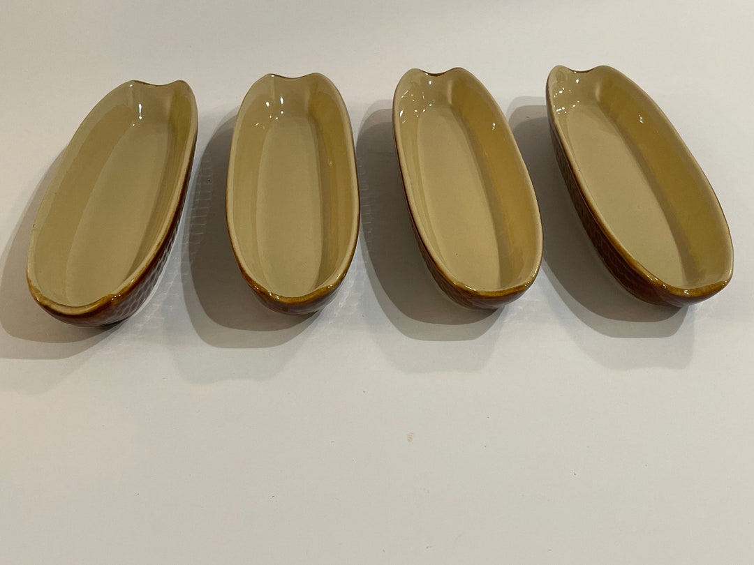 Corn Holders, Made in Taiwan, Vintage, Brown, Set of 4, - Etsy