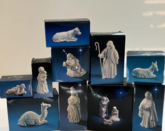 Vintage Avon Nativity Collectibles Nativity Set Bisque Porcelain With ...