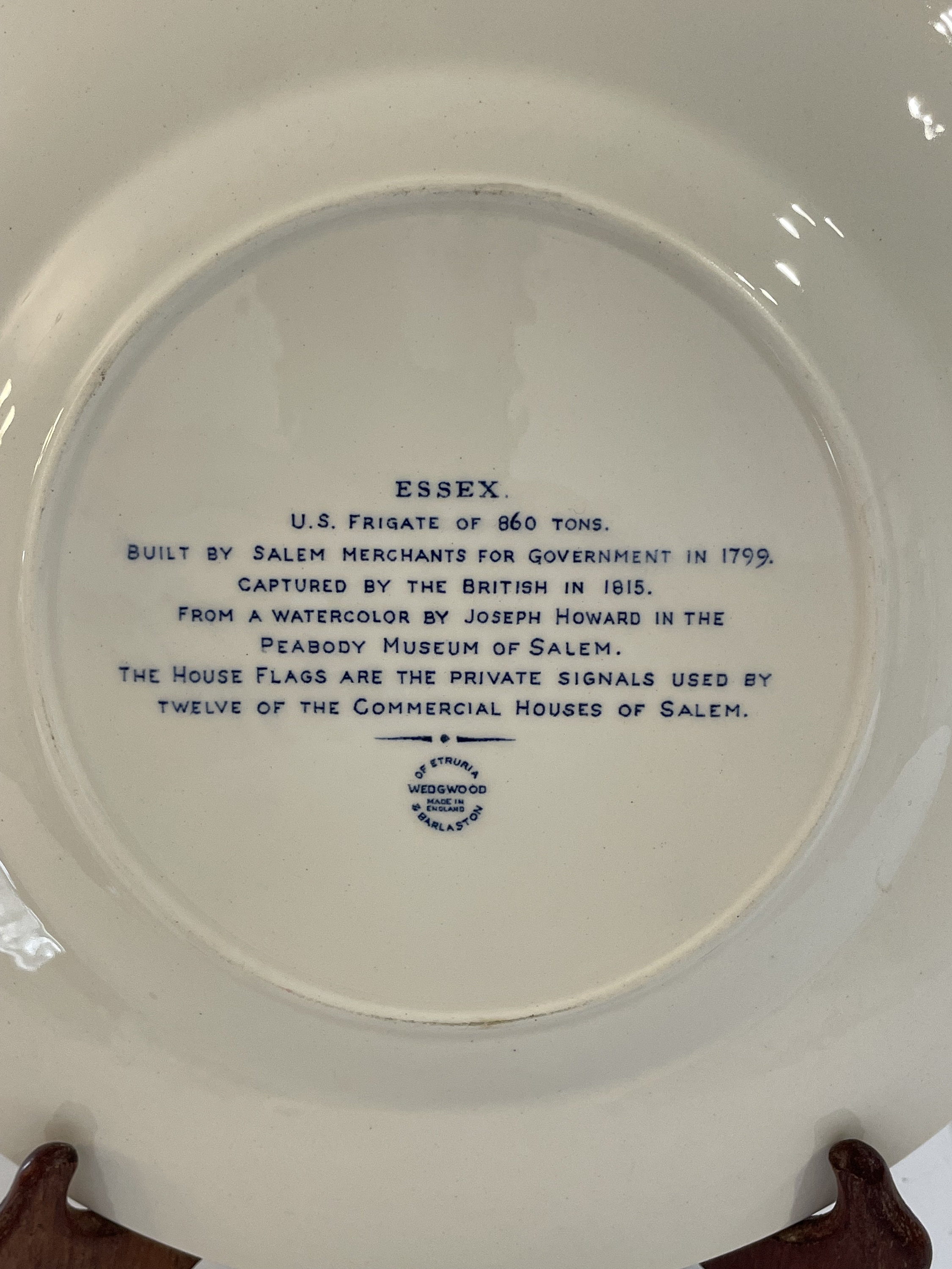 Wedgwood frigate Commemorative Plate, Celebrating 150th Anniversary of ...
