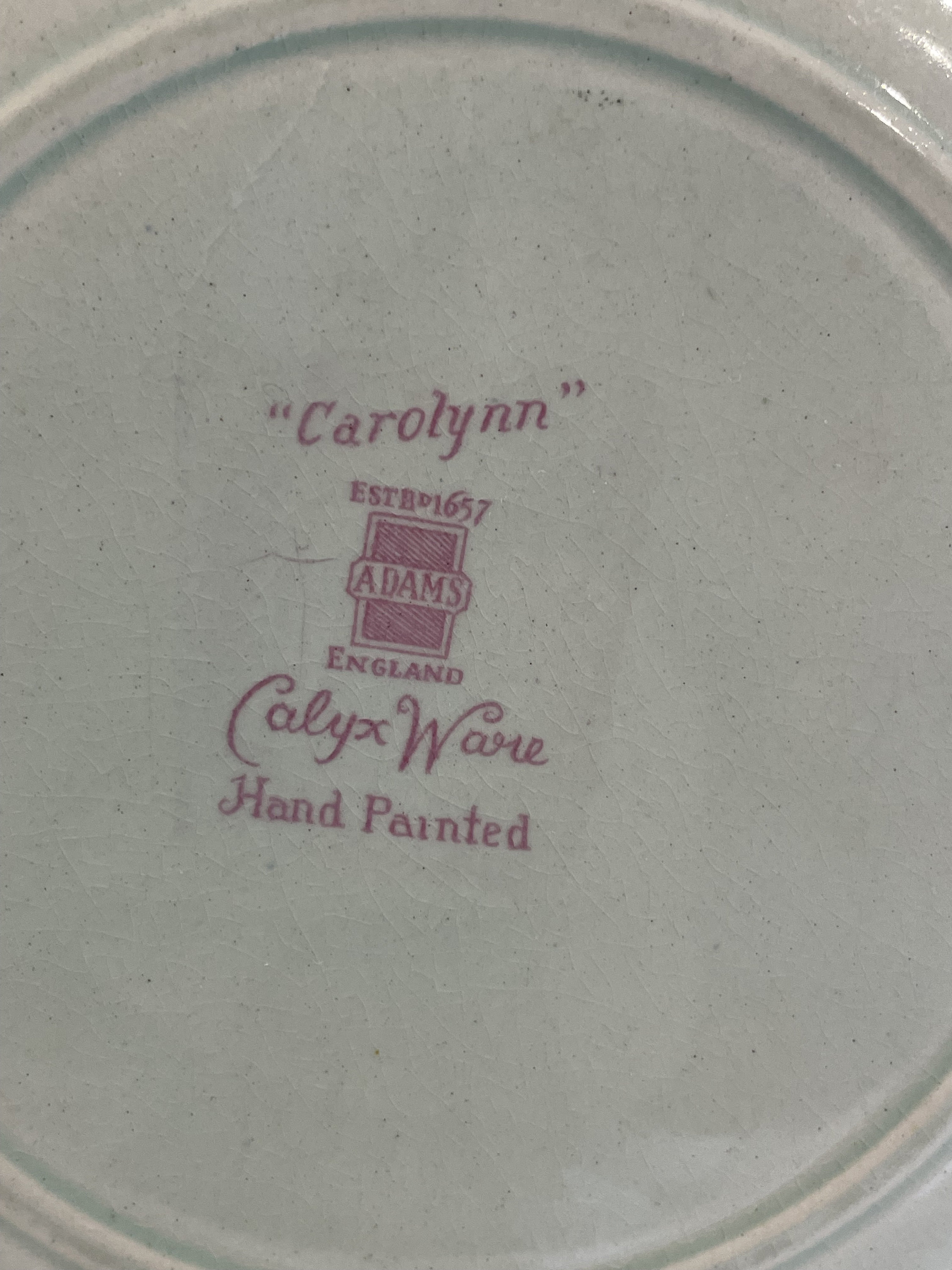 Calyx Ware, carolynn Plates, Made in England, Hand Painted, Vintage - Etsy