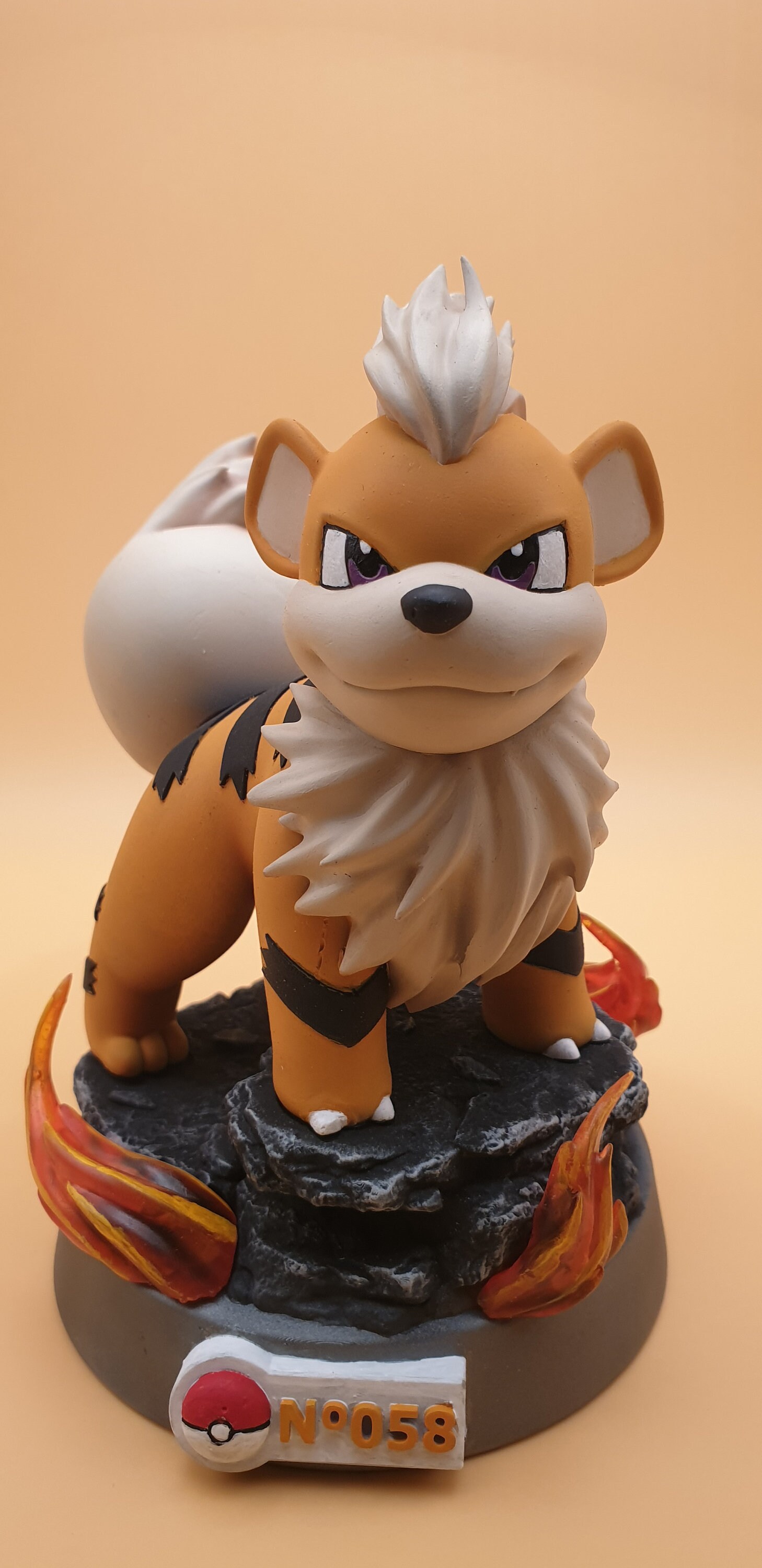 Growlithe Pokemon Figure /pokemonfanart Statue / Gift for - Etsy