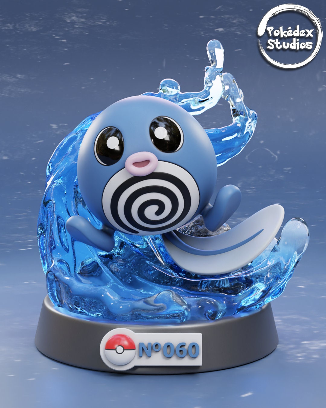 Poliwag Pokemon Figure /pokemonfanart Statue / Gift for Pokemonfans ...