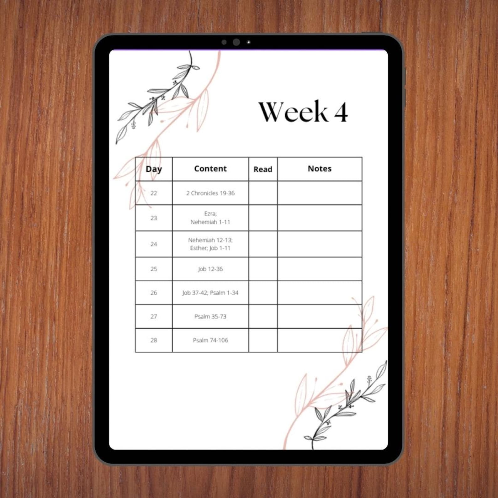 40 Days Old Testament Bible Reading Plan With Pastor-crafted Note ...
