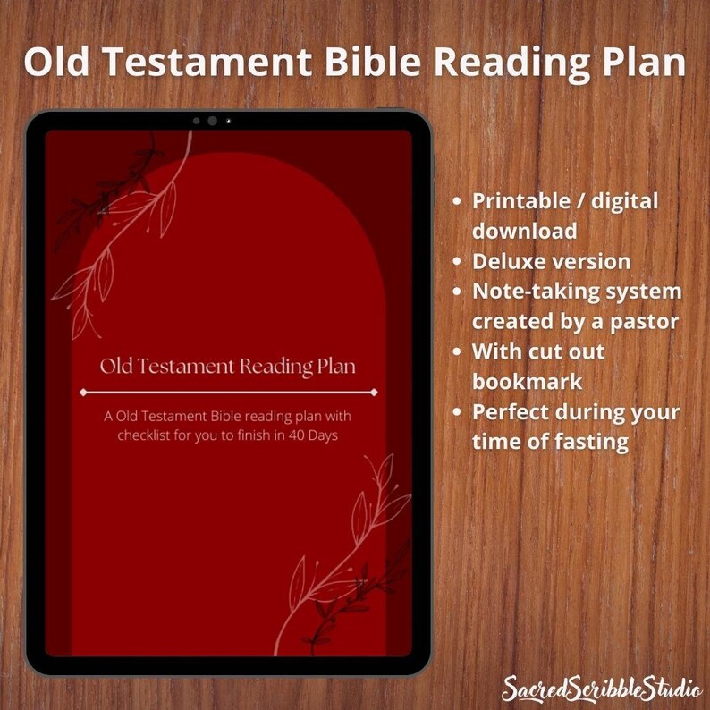 40 Days Old Testament Bible Reading Plan With Pastor-crafted Note ...
