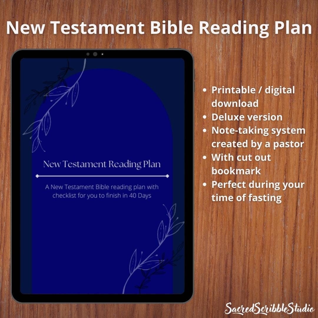 40 Days New Testament Bible Reading Plan With Pastor-crafted Note ...