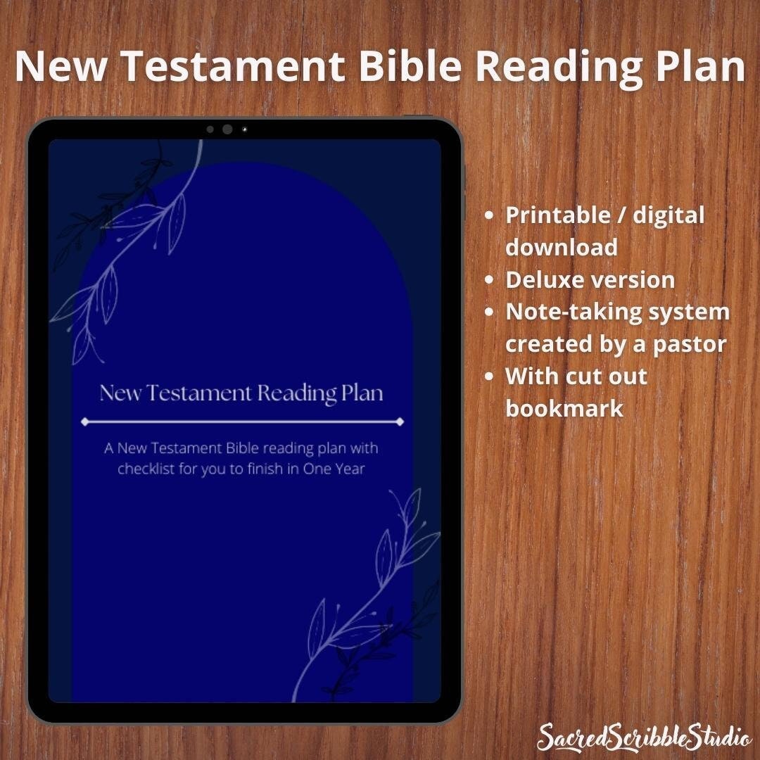 One Year New Testament Bible Reading Plan With Pastor-crafted Note ...