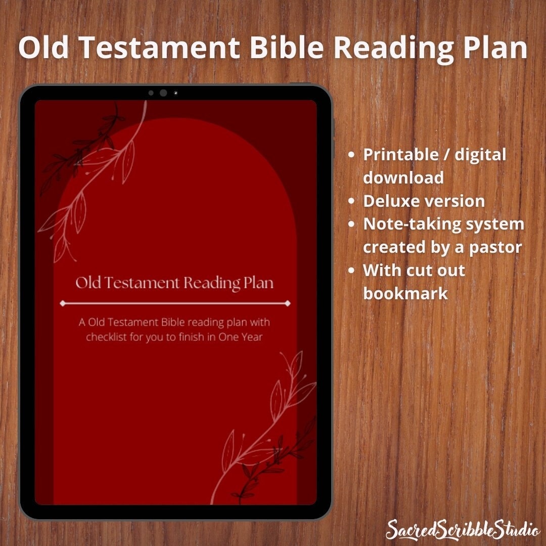 One Year Old Testament Bible Reading Plan With Pastor-crafted Note ...