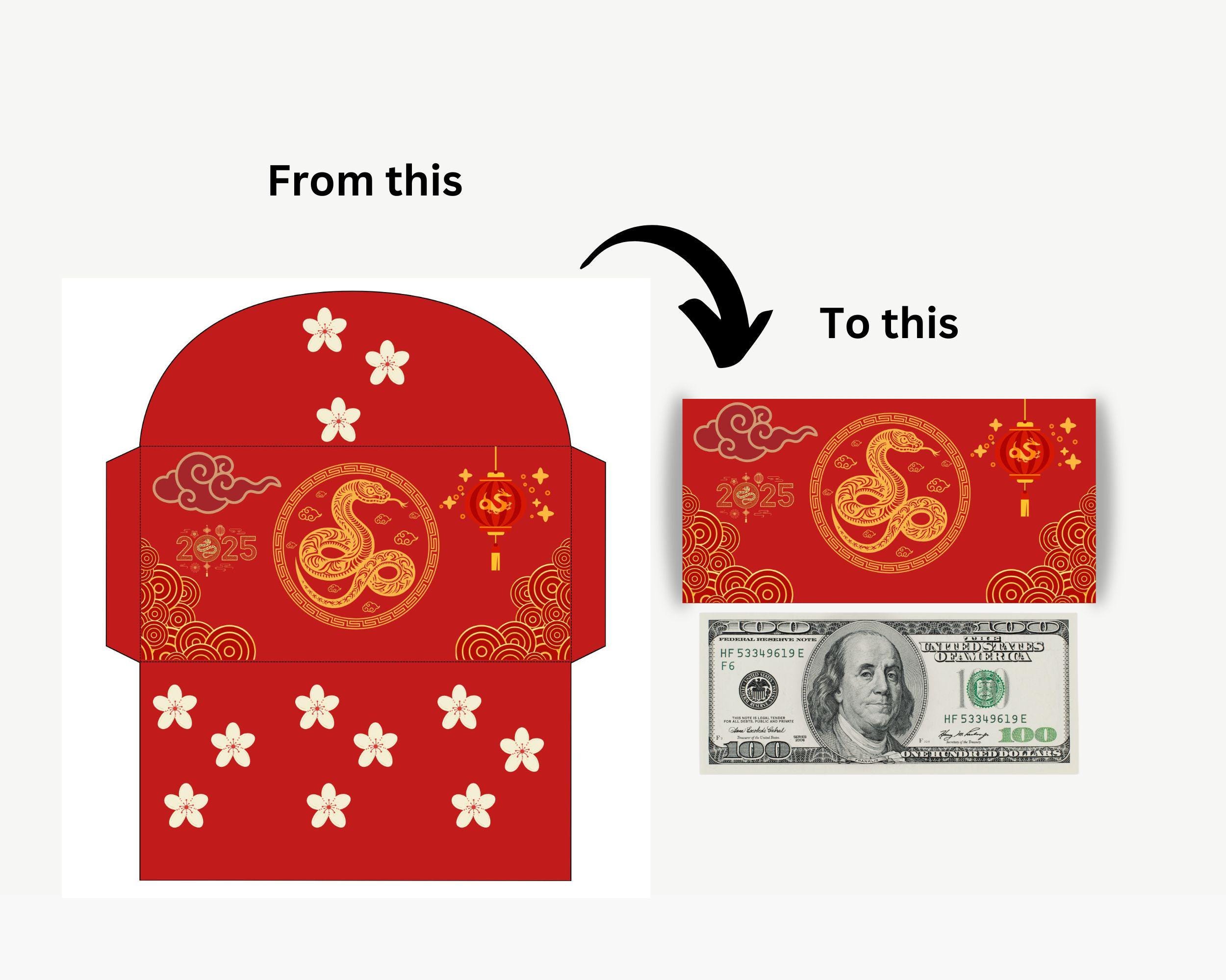 Printable 2025 Chinese New Year Red Envelope | Year of the Snake ...