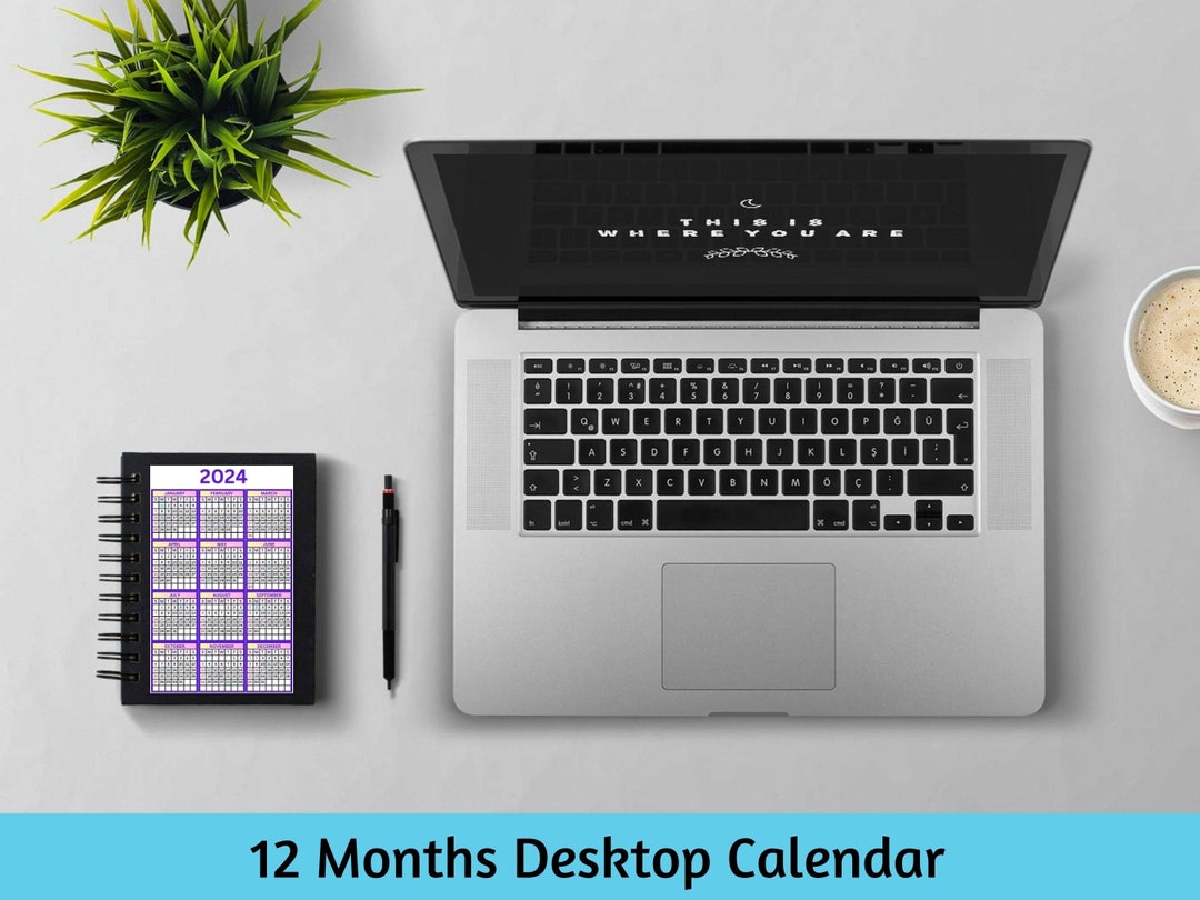 6" 2024 12-month Desktop Calendar | Year-round Companion | Monitor or ...