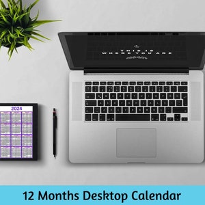 6" 2024 12-month Desktop Calendar | Year-round Companion | Monitor or ...