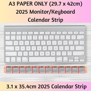 Keyboard Calendar Strip 2026 - Etsy
