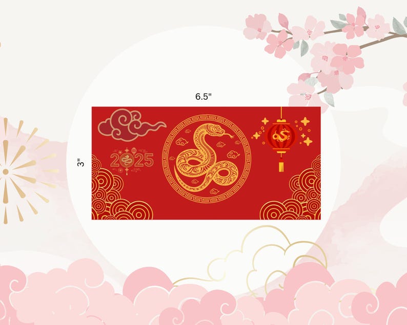 Printable 2025 Chinese New Year Red Envelope | Year of the Snake ...