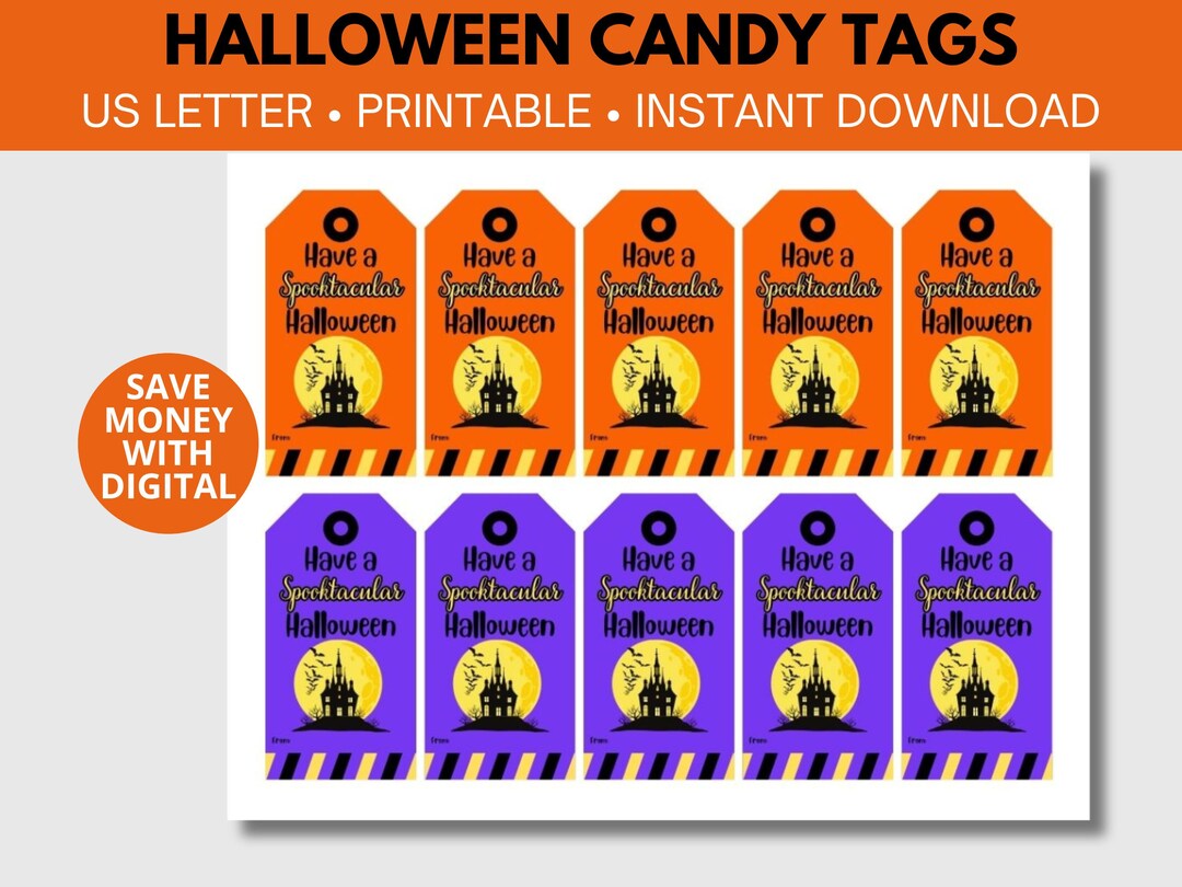 Halloween Spooktacular Candy Tags - Etsy