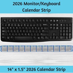 Printable Keyboard Calendar Strip - Etsy