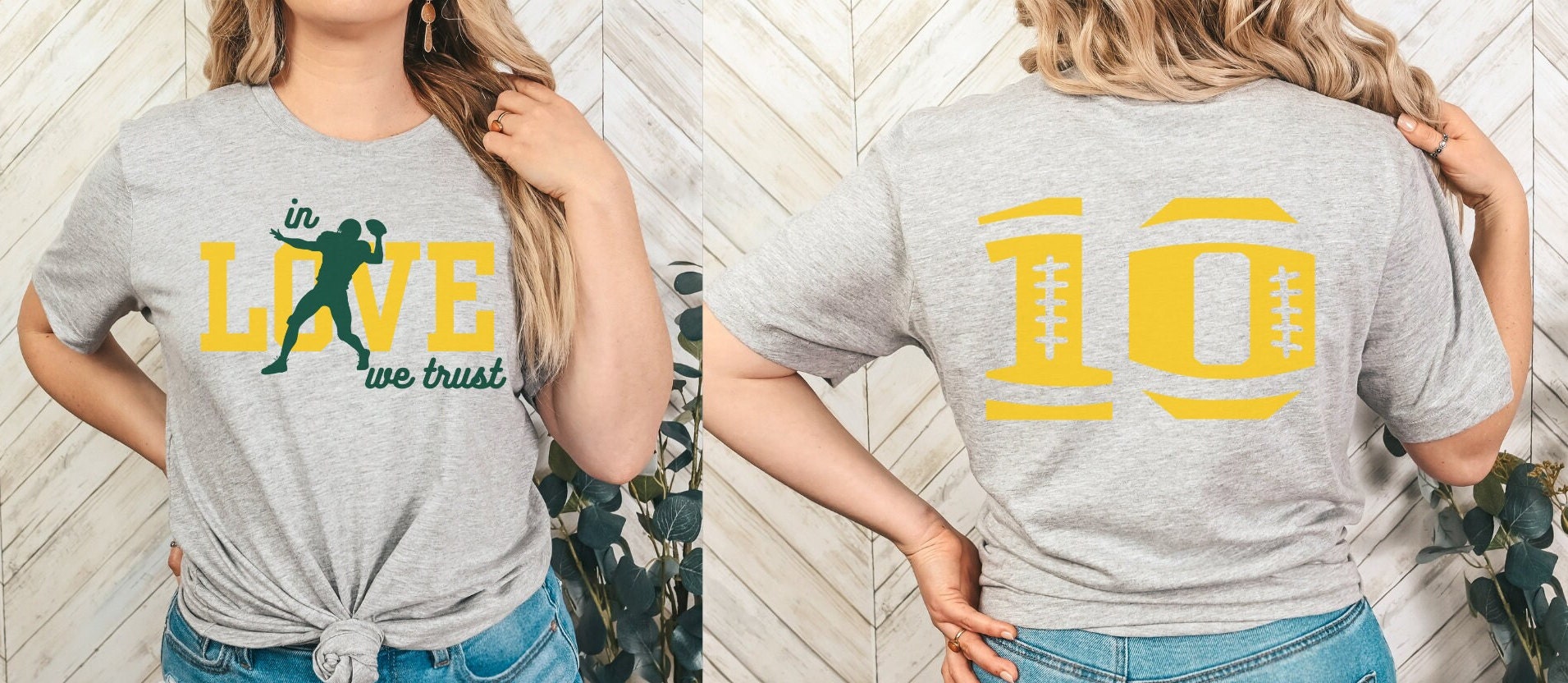 In Love We Trust Tee & Sweatshirt, Jordan Love Shirt, Packers Crewneck ...