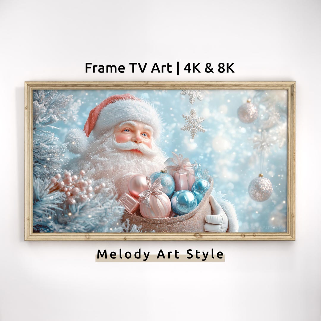 Santa Claus Christmas Frame TV Art 4K 8K Screensaver Artwork Winter ...
