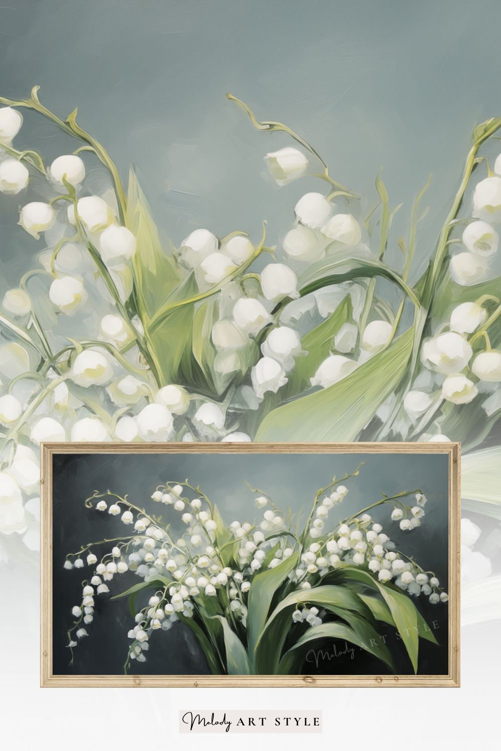 Lily of the Valley Frame TV Art 4K 8K Vintage Floral Spring Screensaver ...