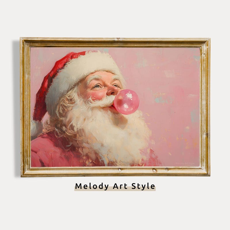 Santa Oil Painting Png - Etsy