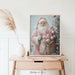 Pink Santa Wall Art, Christmas Gifts Oil Painting Festive Holiday ...