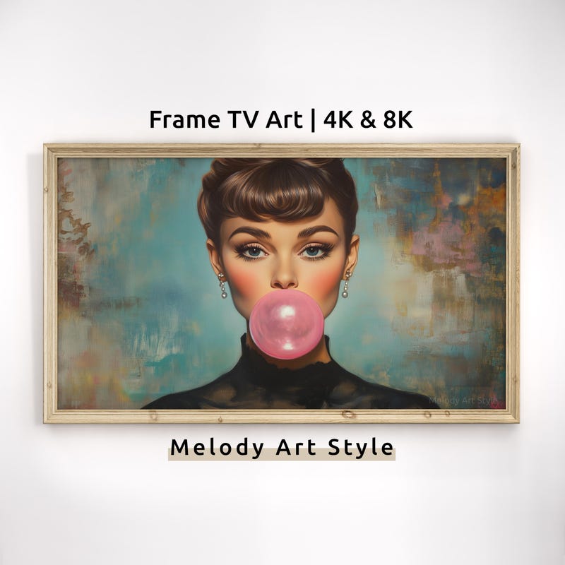 Tv Frame Art Women - Etsy