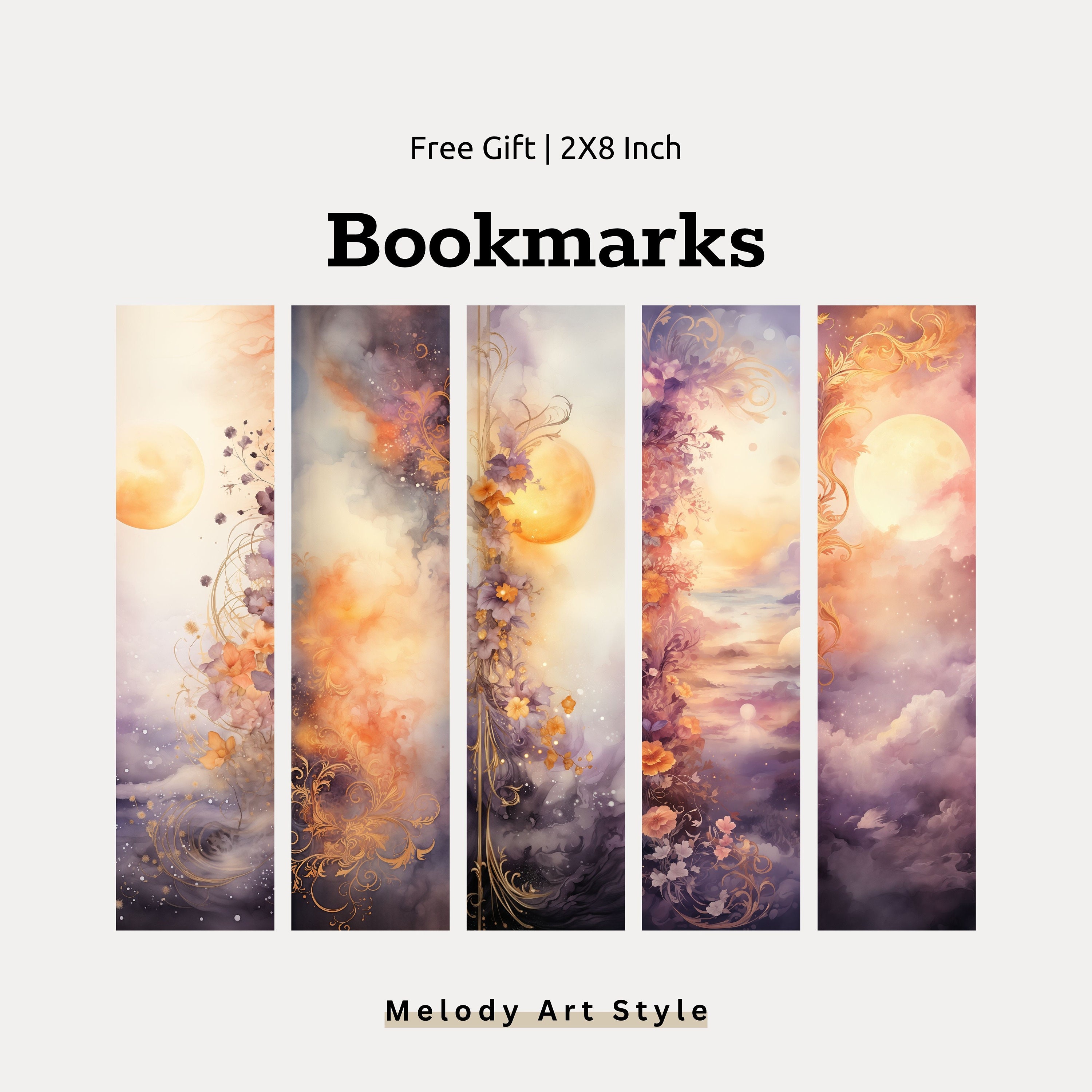 Orange and Purple Printable Art Watercolor Halloween Background Artwork ...