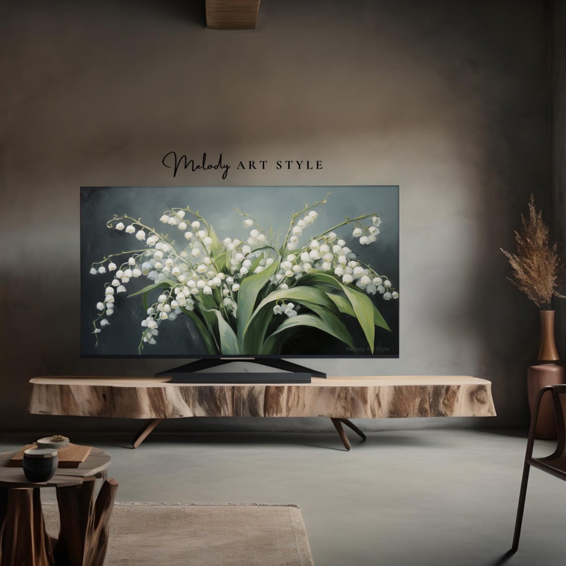 Lily of the Valley Frame TV Art 4K 8K Vintage Floral Spring Screensaver ...