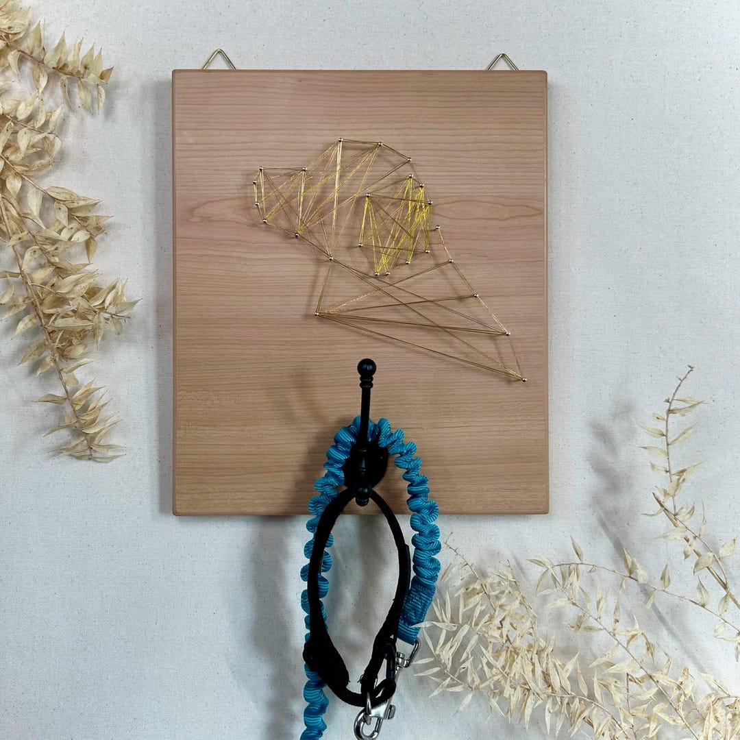 Handmade Dog Coat Rack Dog Leash Storage String Art - Etsy
