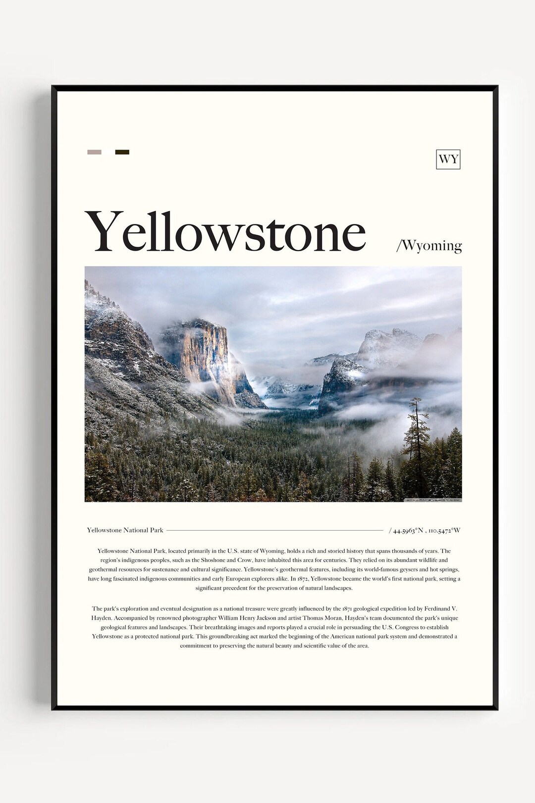 Yellowstone Poster, Yellowstone Print, Yellowstone National Park Poster ...