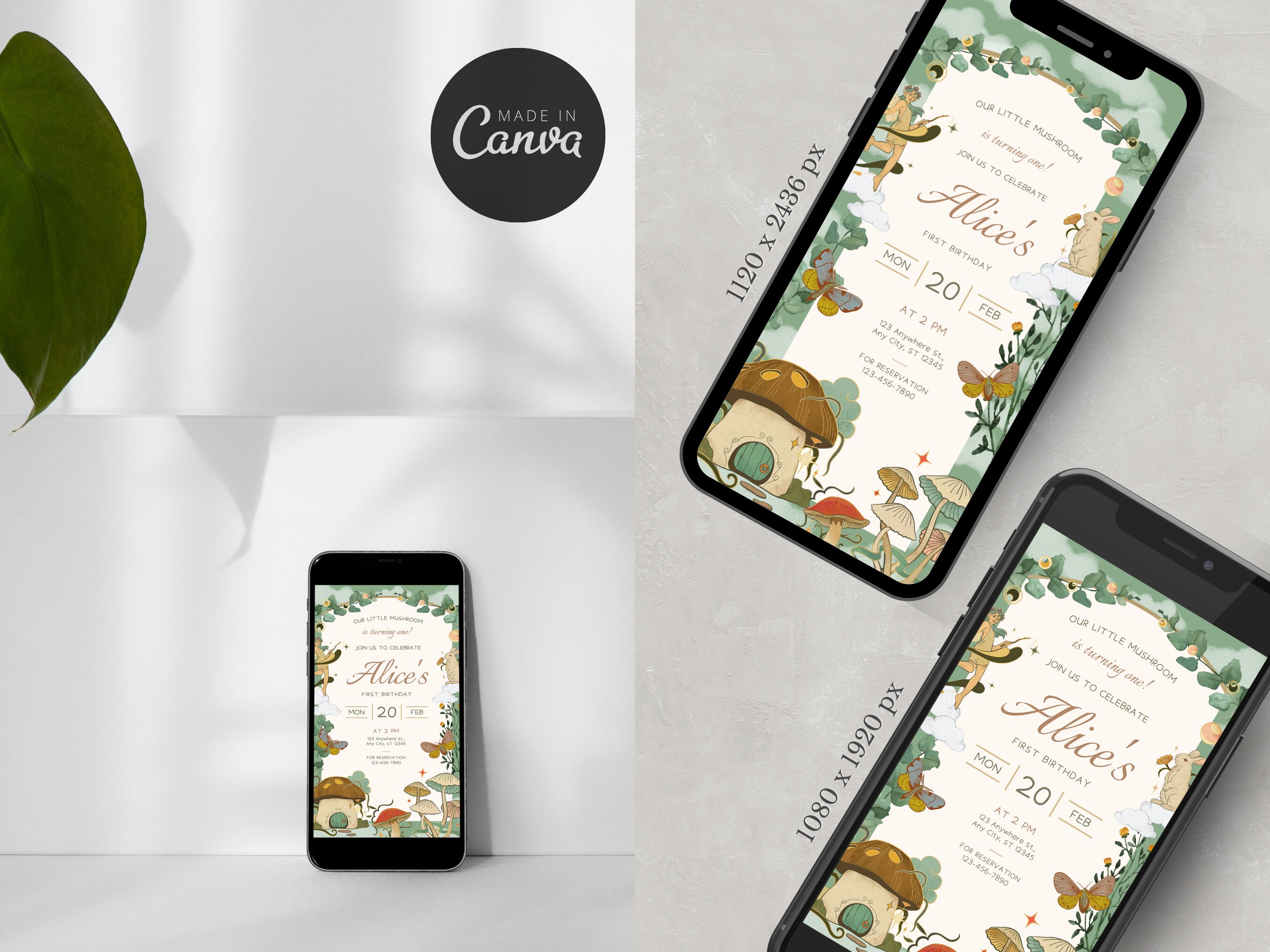 Enchanted Forest Party Invitation DIY Canva Template - Etsy