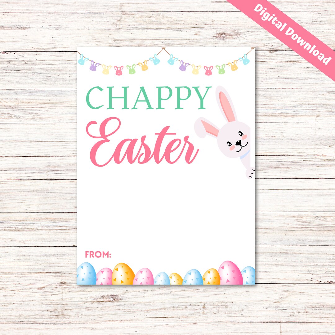 Easter Printable Card / Lip Balm Printable / Chappy Easter / Easter ...