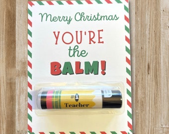 Teacher Gift Lip Balm / Pencil Lip Balm / Teacher Christmas Gift ...