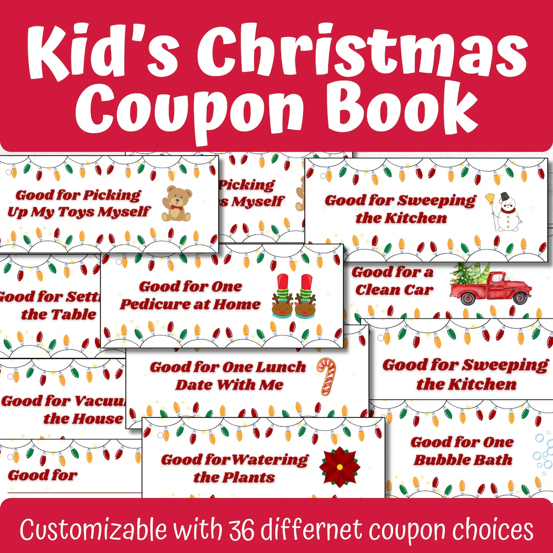 Christmas Coupon Book for Kids / Instant Download / Christmas Coupons ...