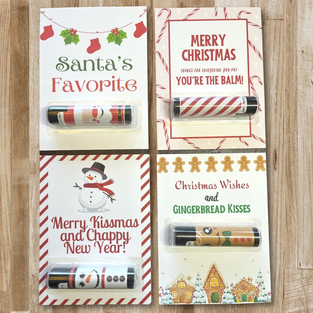 Christmas Lip Balm / Teacher Gift / Friend Gift / Santa Lip Balm ...